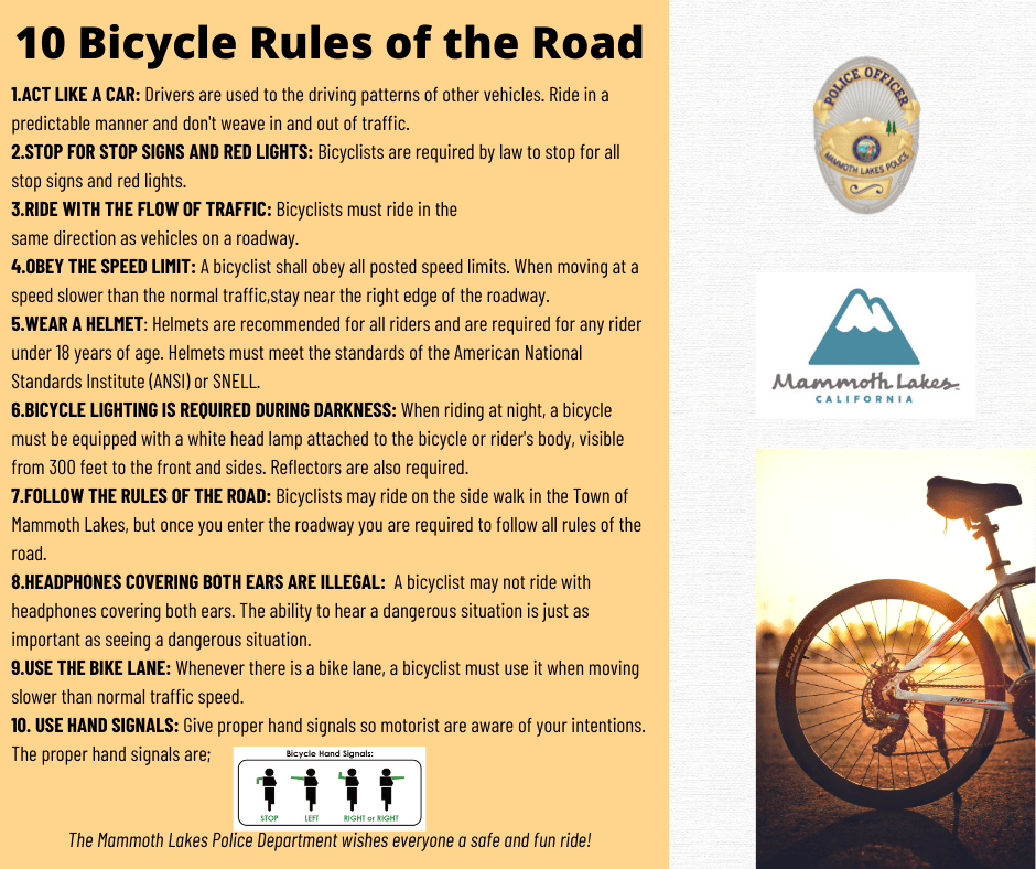 10 Bicycle Rules of the Road | Avoid serious injury! - Sierra Wave ...